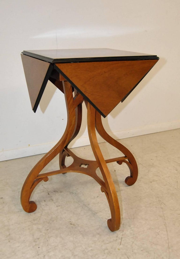 Mahogany Drop-Leaf Handkerchief Table by Baker Furniture at 1stDibs
