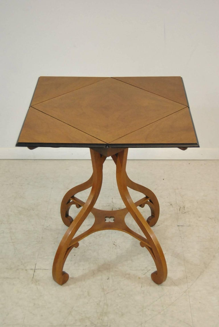 Mahogany Drop-Leaf Handkerchief Table by Baker Furniture at 1stDibs
