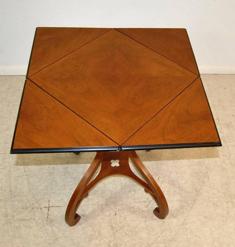 Mahogany Drop-Leaf Handkerchief Table by Baker Furniture at 1stDibs