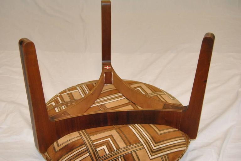 Danish Modern Three-Legged Stool by Selig at 1stDibs