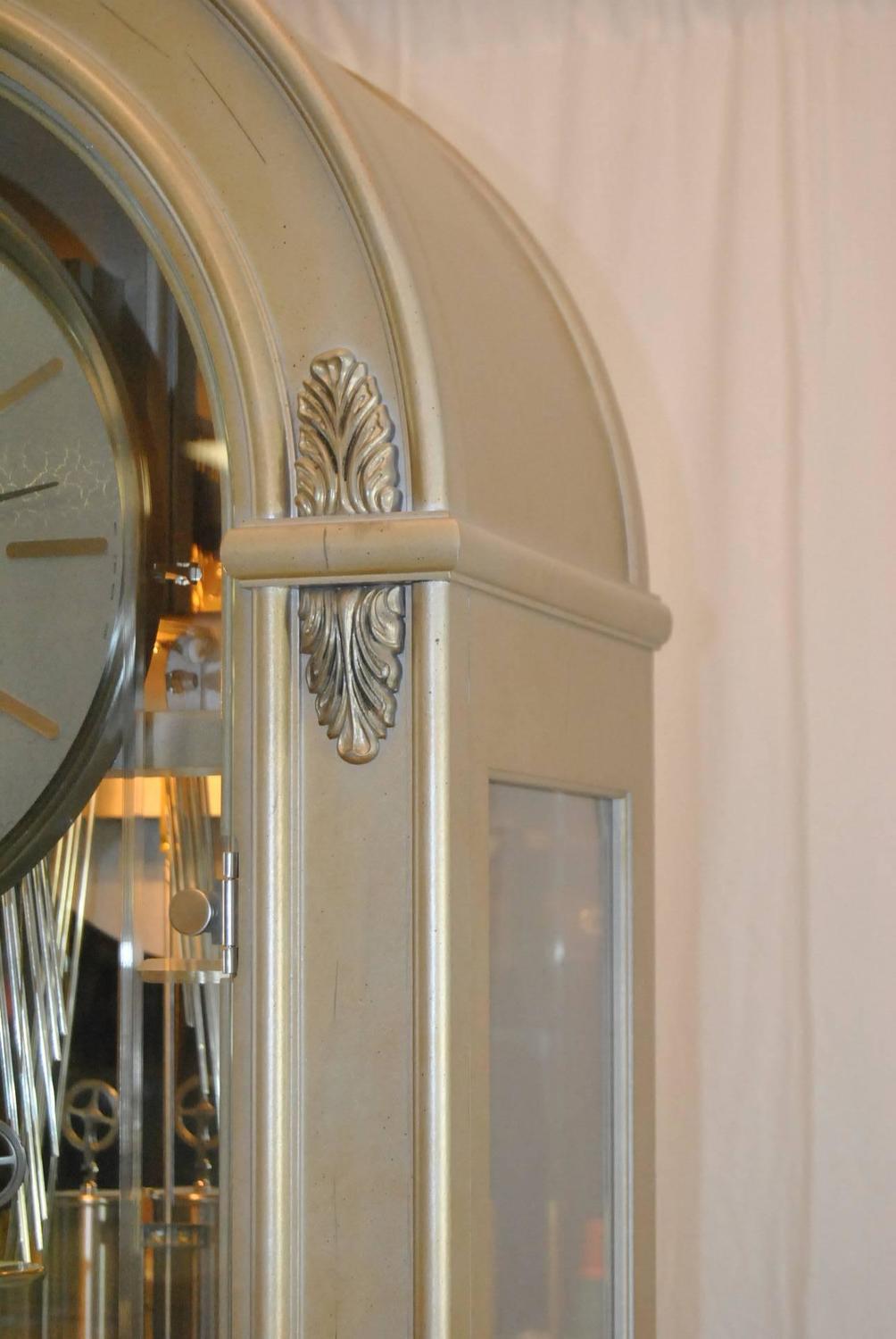 Contemporary Coastal Point Howard Miller Platinum Grandfather Clock at ...