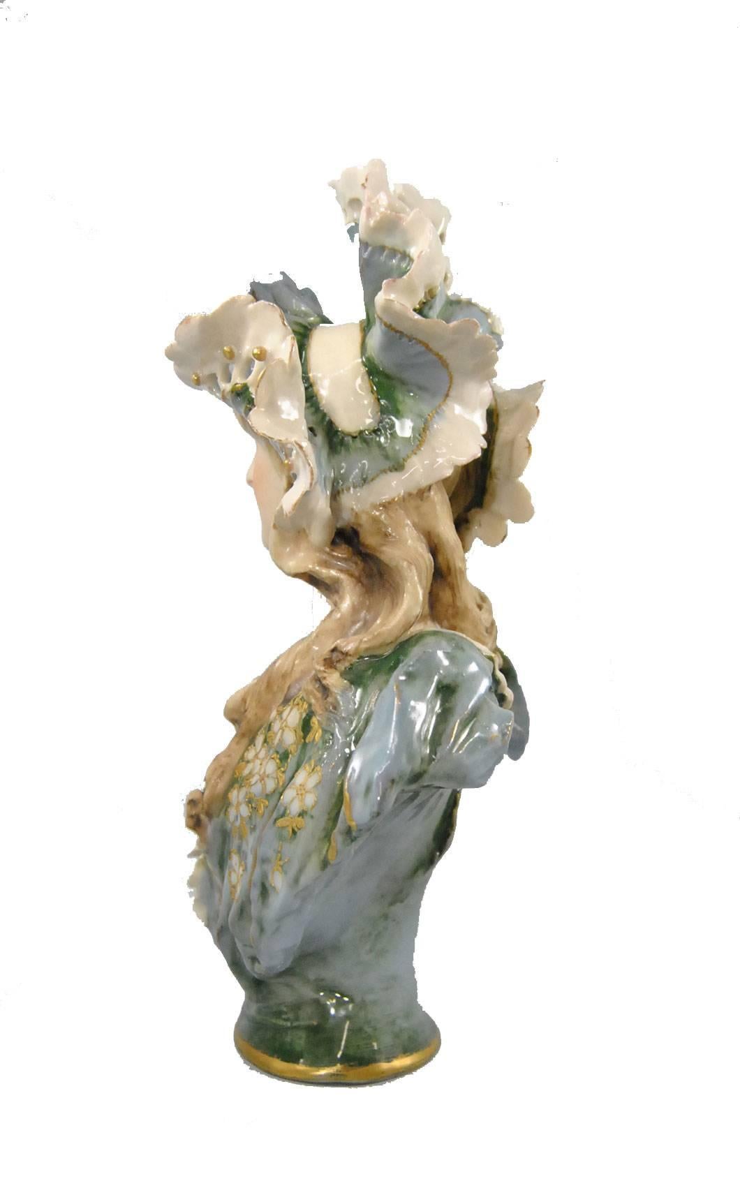 Austrian Turn Teplitz Bohemia Porcelain Female With Bonnet Bust RSTK ...