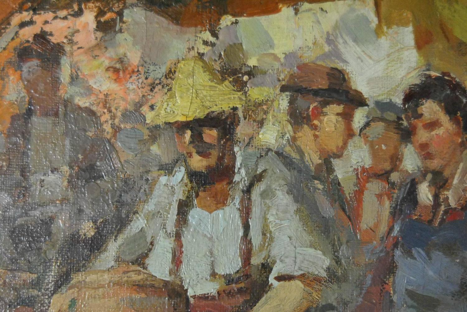 Impressionist Oil on Canvas by Italian Artist Giuseppe Pitto of Lady in ...