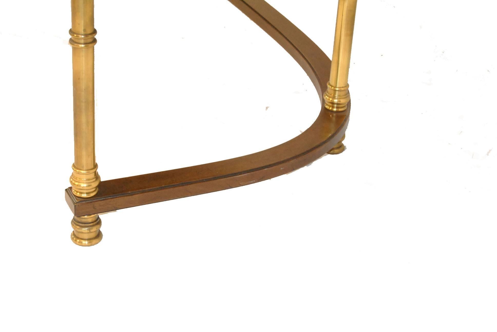 Burled Walnut and Brass Ladies Writing Desk by Sligh For Sale at ...