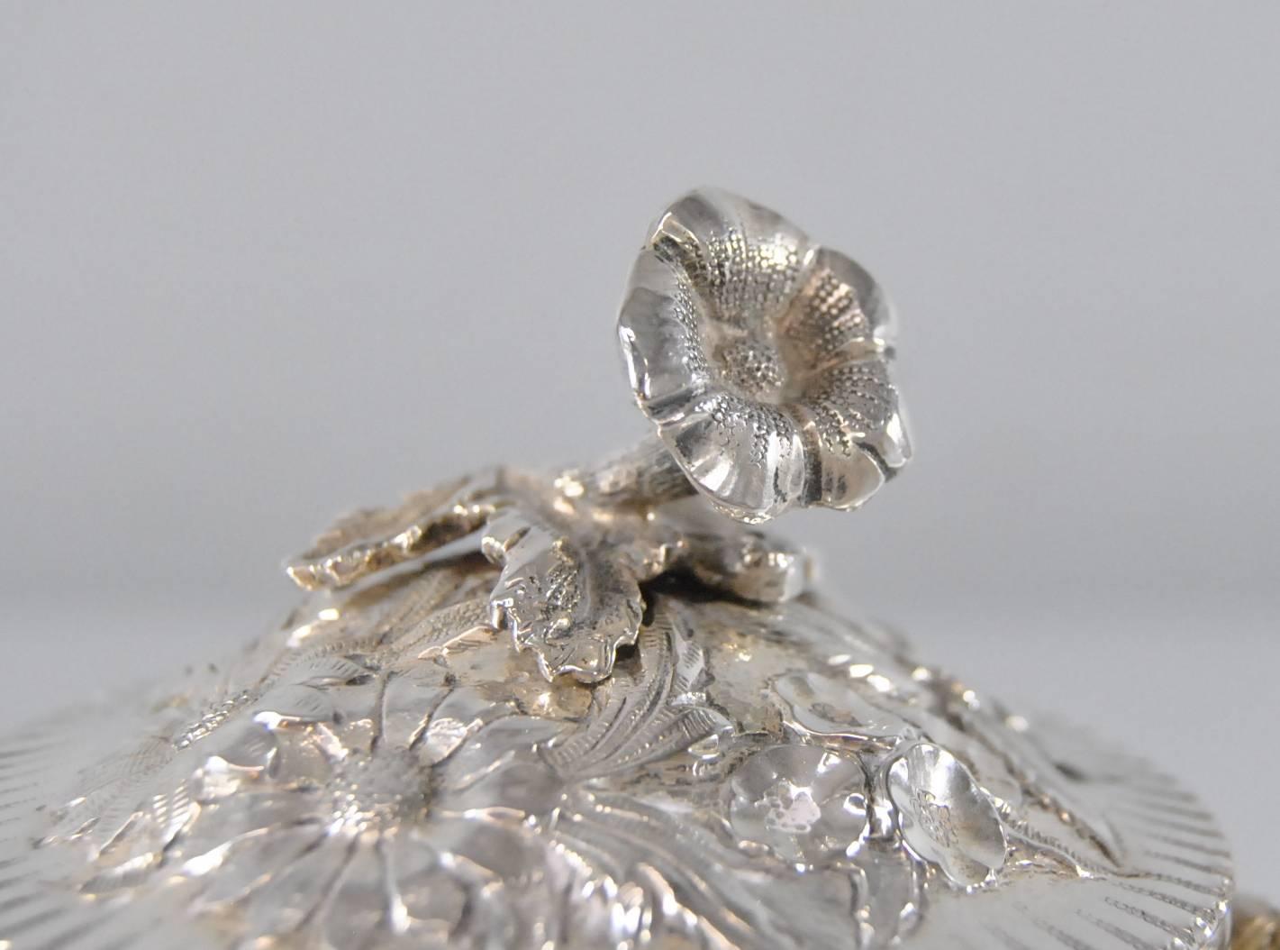 Sterling Repousse Five-Piece Tea Set by S. Kirk and Sons, No Monogram ...