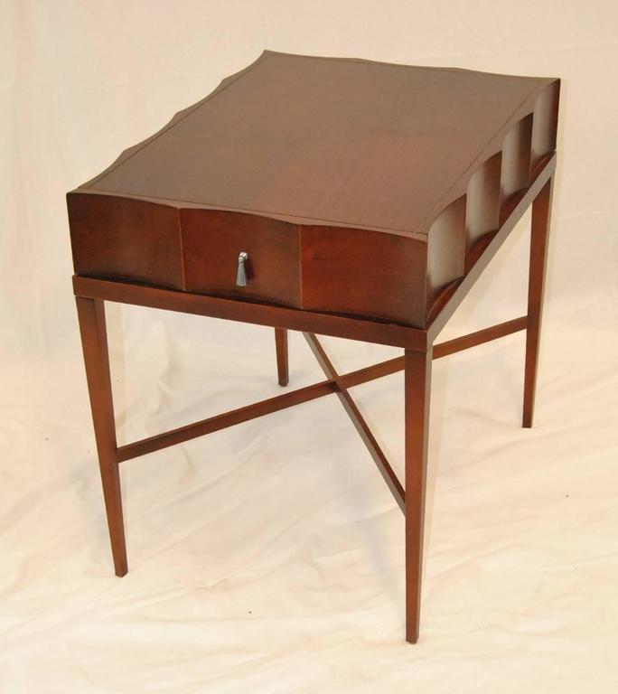 Rectangular Scalloped Edge Mahogany Table by Baker Furniture at 1stDibs