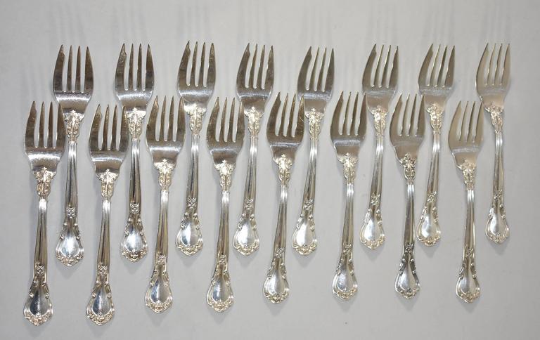 Gorham Chantilly Pattern 73 Piece Sterling Silver Flatware at 1stDibs