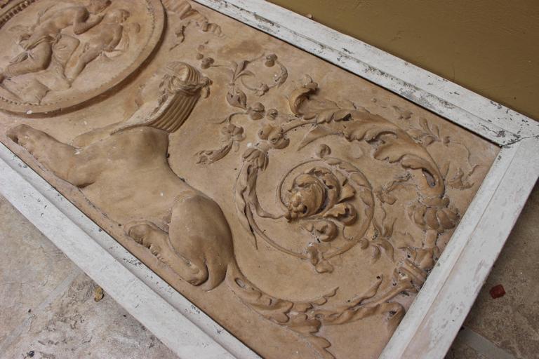 Fantastic Pair of Terracotta Plaques with Light Wooden Frames For Sale ...