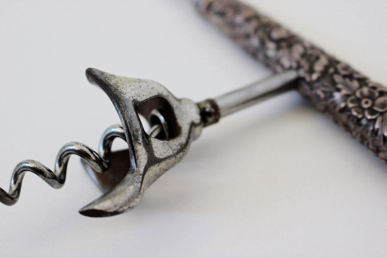 Elegant Silver Plated Corkscrew, 20th Century For Sale at 1stDibs