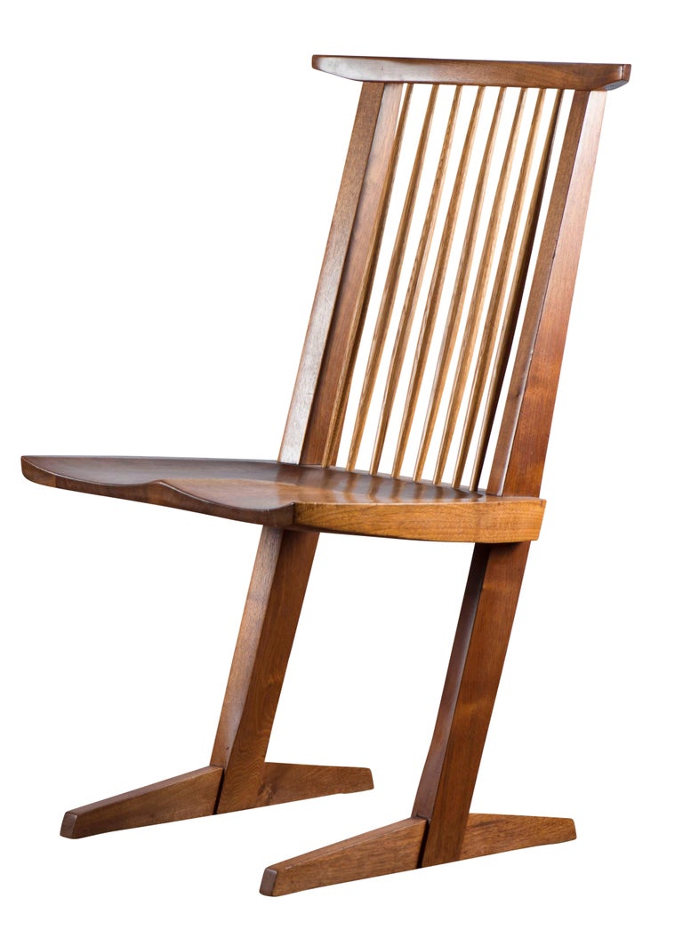 George Nakashima Walnut Conoid Chairs For Sale at 1stDibs