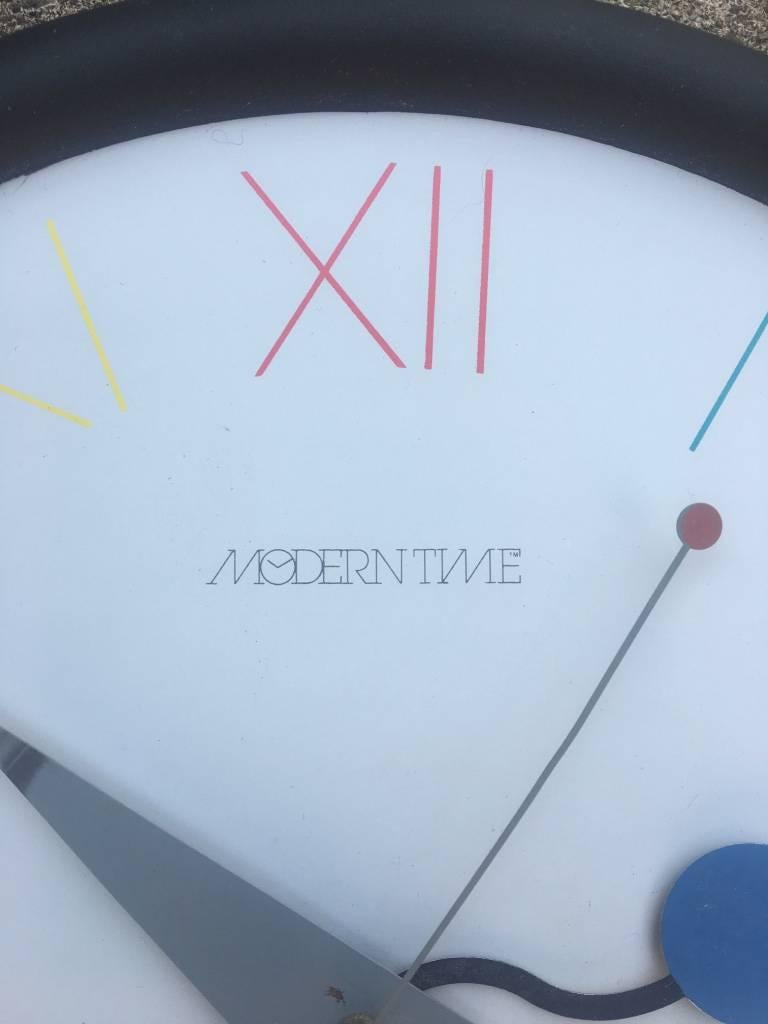 Memphis Style Clock Made by Canetti at 1stDibs | canetti clock, memphis ...