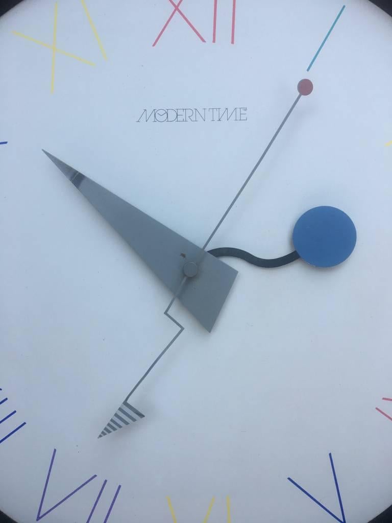 Memphis Style Clock Made by Canetti at 1stDibs | canetti clock, memphis ...