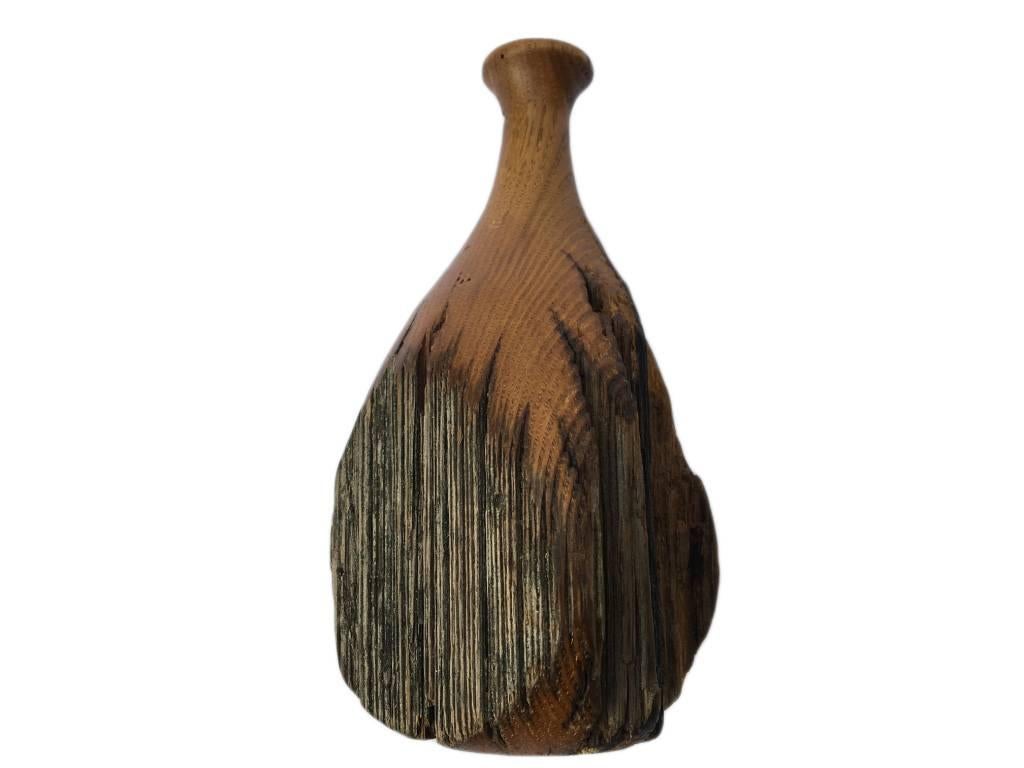 Assorted Midcentury Studio Made Wooden Weed Pots For Sale at 1stDibs