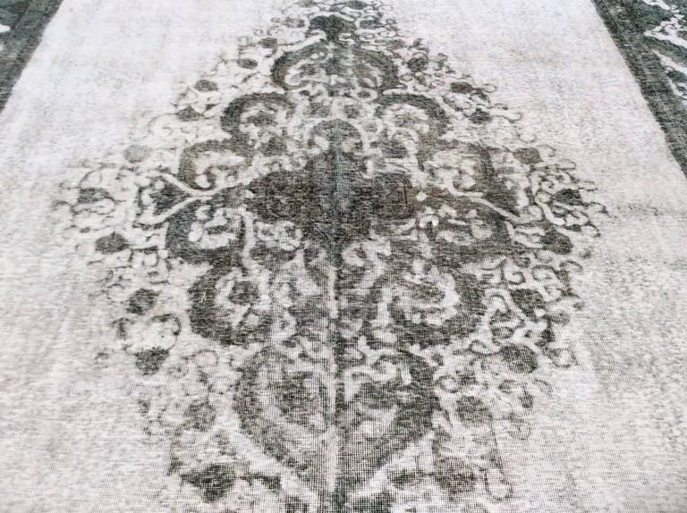 Tabriz Persian Distressed Rug For Sale at 1stDibs