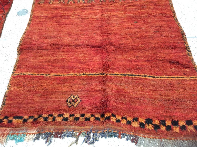 Red Moroccan Rug at 1stDibs