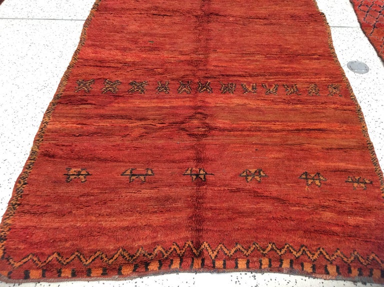 Red Moroccan Rug at 1stDibs