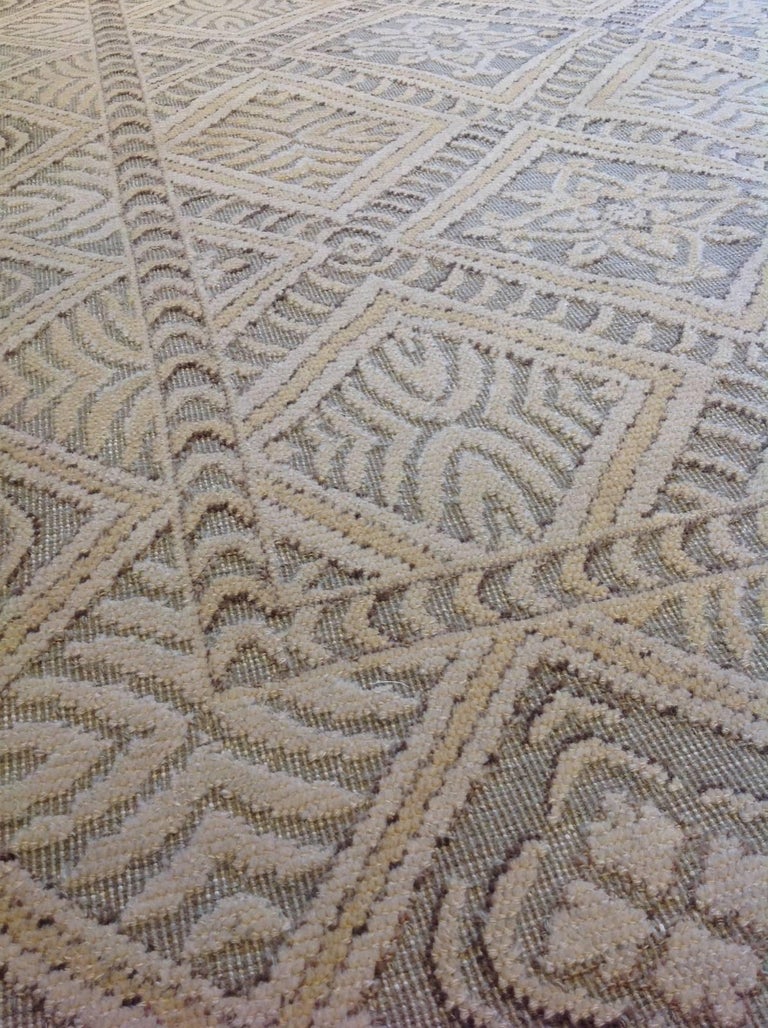 Geometric Floral European Rug For Sale at 1stDibs