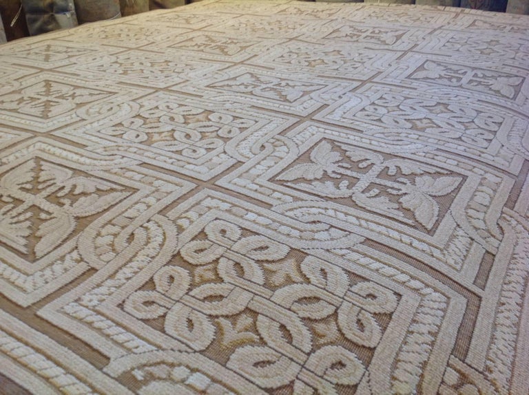 Geometric Floral European Rug For Sale at 1stDibs