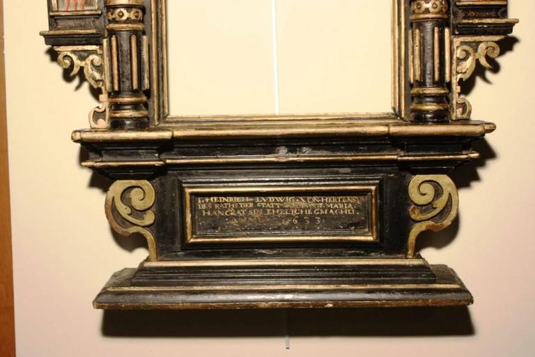 Very Rare 17th Century Tabernacle Frame Mounted as Mirror, Germany ...