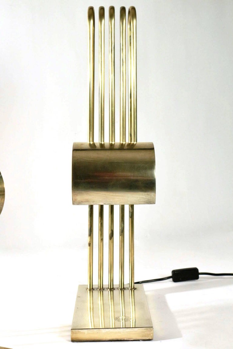 Exceptional Pair of Brass Table Lights by Marcel Breuer, Paris ...