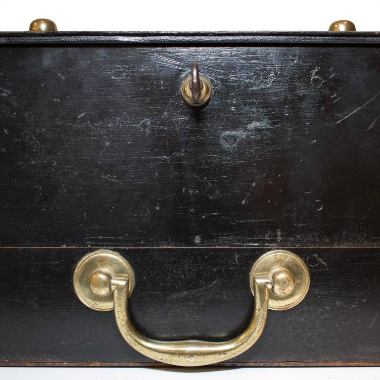 Late 18th Century Iron and Brass Cash Box with British Coat of Arms, J ...