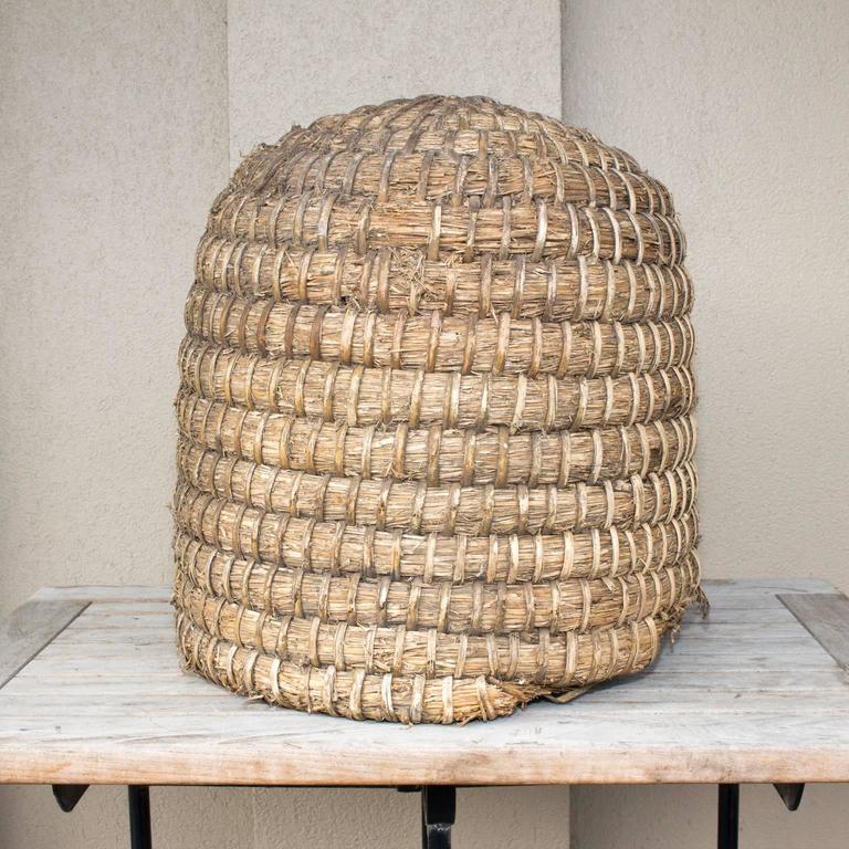 Antique French Woven Straw and Wicker Skep Beehive at 1stDibs | wicker ...