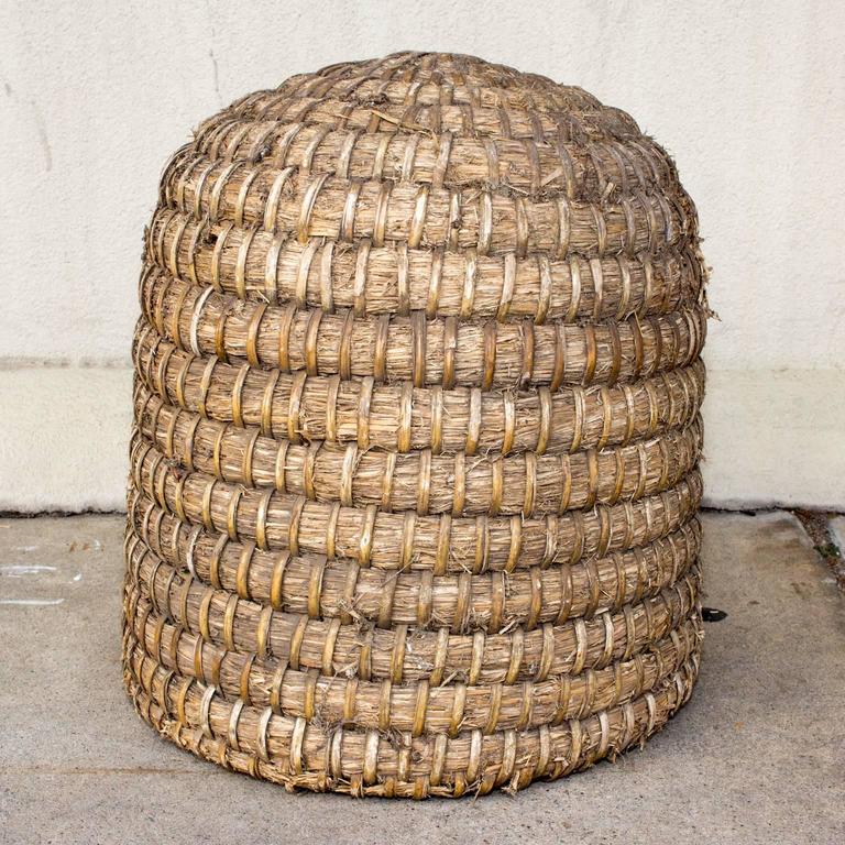 Antique French Woven Straw and Wicker Skep Beehive at 1stDibs | wicker ...