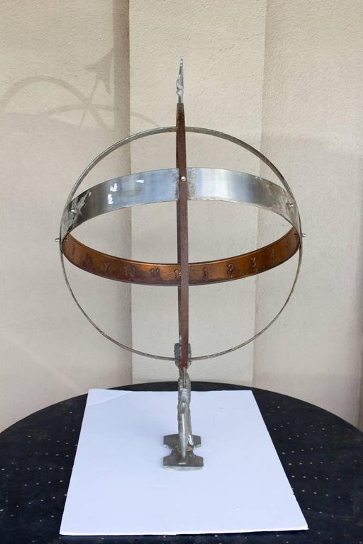Vintage French Garden Armillary Sphere Sundial Sculpture at 1stDibs