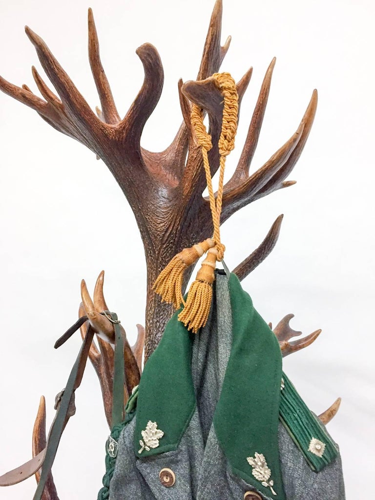 Antique Habsburg Hofjagen Red Stag Hall Tree and Colonel Jägermeister ...