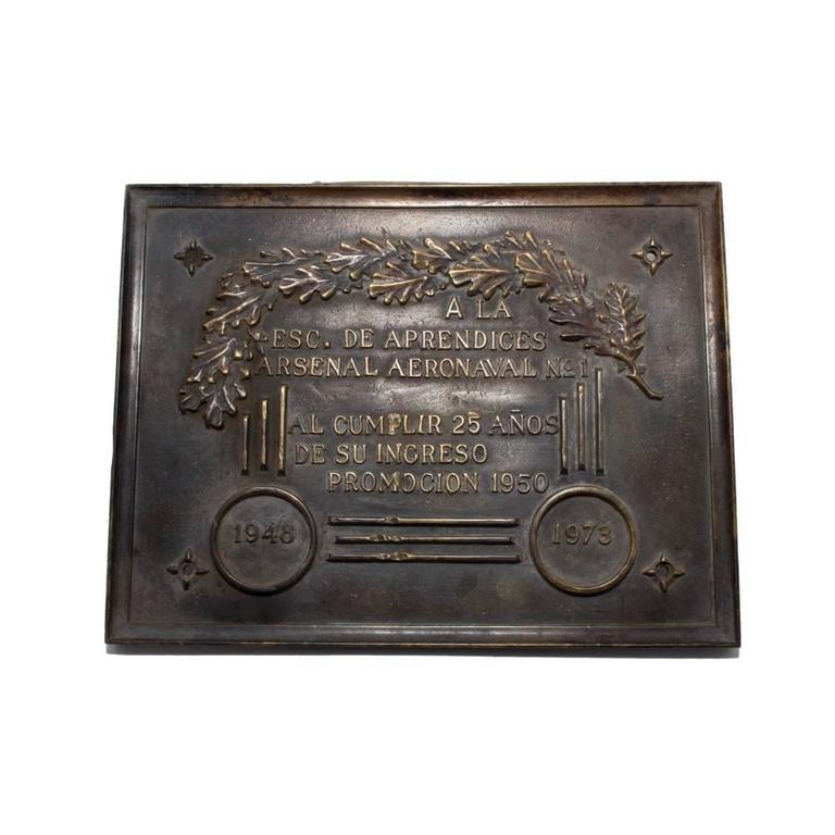 Argentine Bronze Aeronaval Sign from Buenos Aires at 1stDibs
