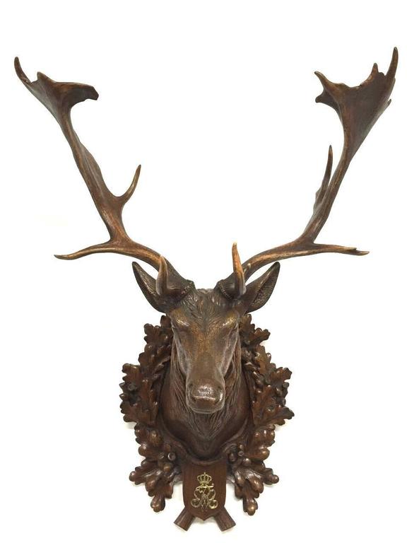 19th Century Hand-Carved Fallow Deer from Kaiser Wilhelm's 1892 ...