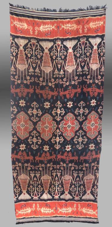 Indonesian Textile, Man's "Hinggi" Wrap, East Sumba, Mid-20th Century ...