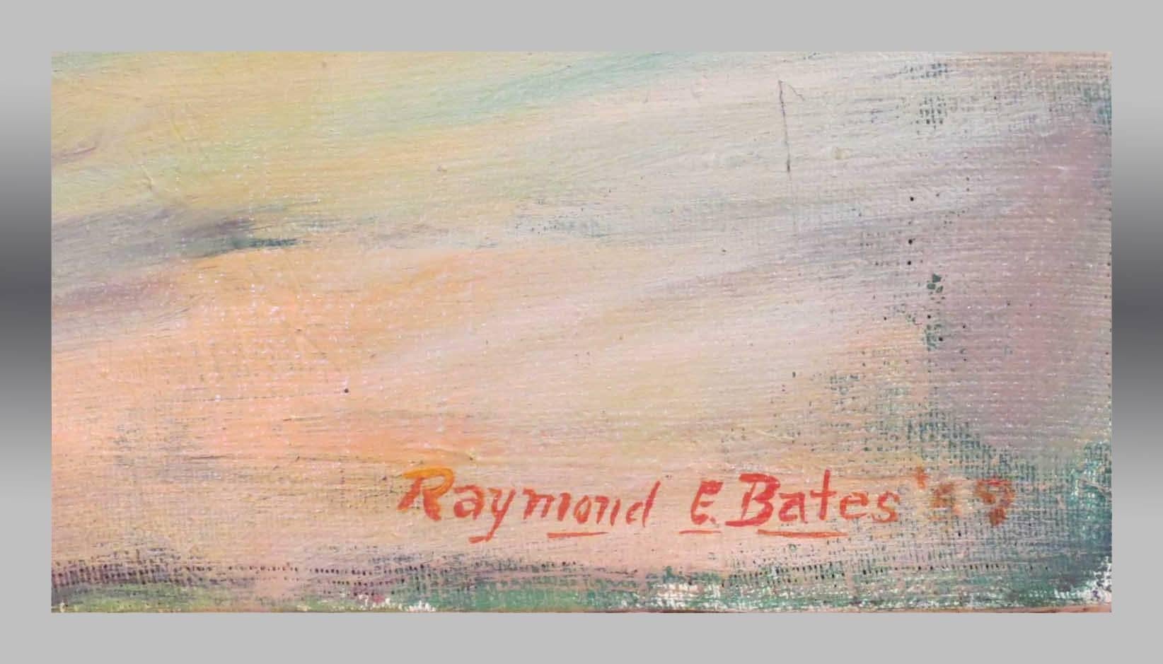 Vintage Oil Painting by Raymond Bates, circa 1960 at 1stDibs
