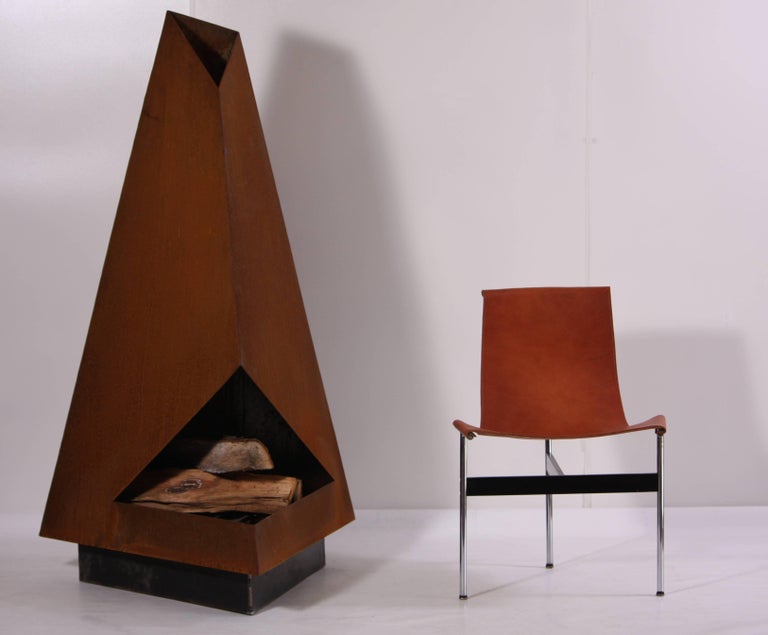 Steel Fire Pit Outdoor Chiminea Fireplace For Sale at 1stDibs ...