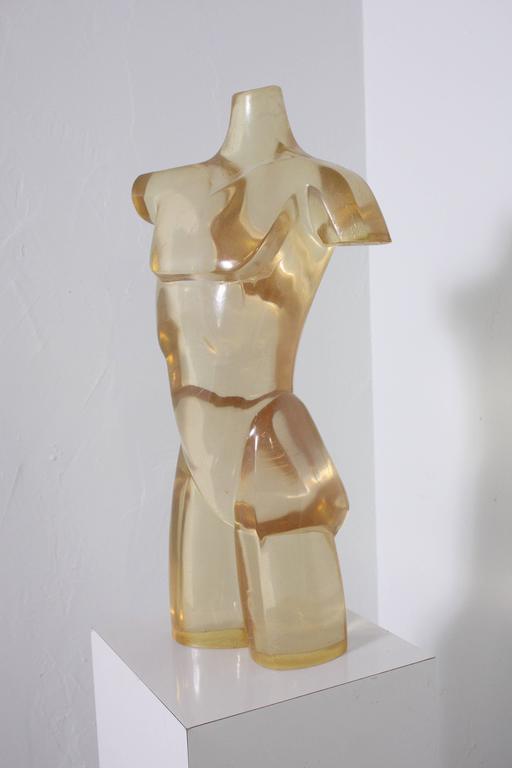 Vintage Lucite or Acrylic Torso Sculpture at 1stDibs