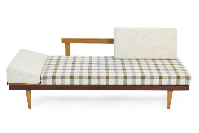 1950s Norwegian Teak and Beechwood Extendable Daybed Svane Møbler ...