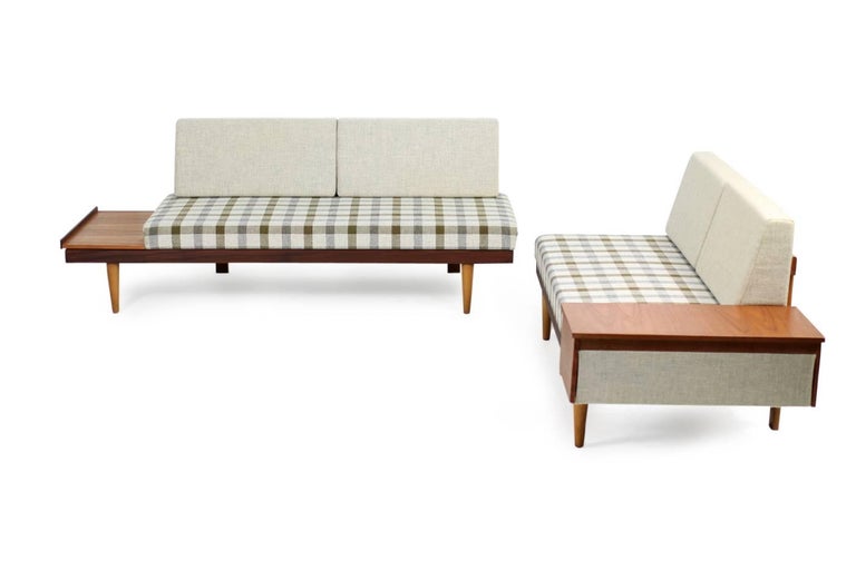 1950s Norwegian Teak and Beechwood Extendable Daybed Svane Møbler ...