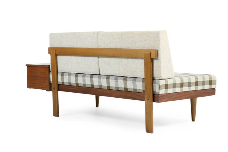1950s Norwegian Teak and Beechwood Extendable Daybed Svane Møbler ...