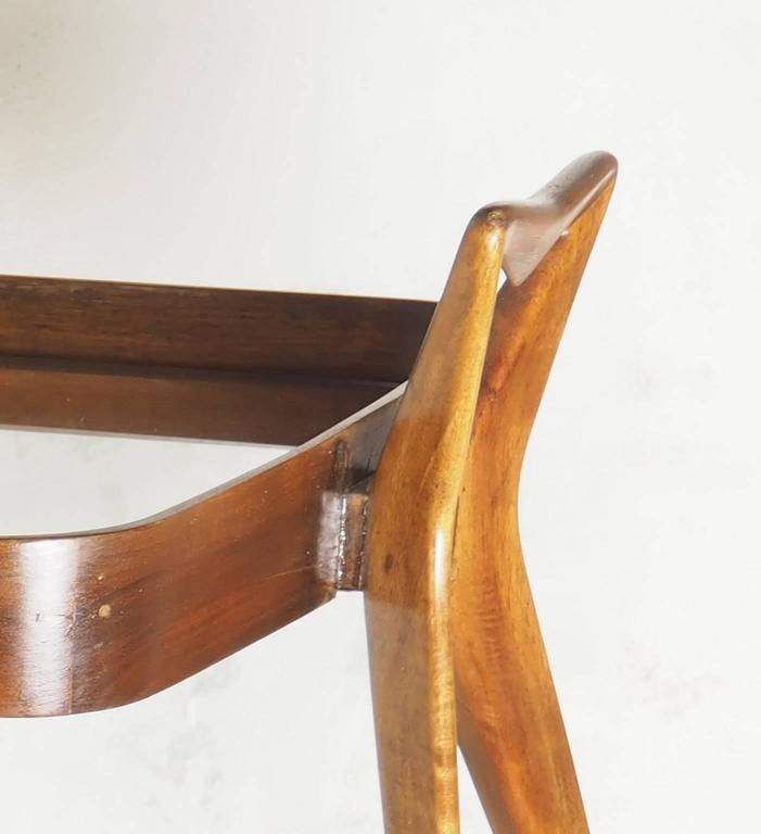 Ico Parisi Graceful and Rare Walnut Side Table, Milano 1954 at 1stDibs