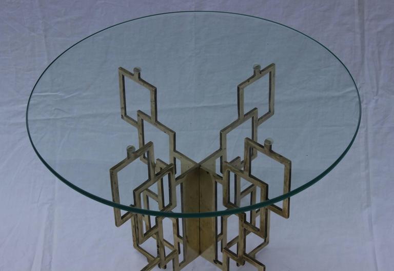 Interlocking Brass Side Table For Sale at 1stDibs