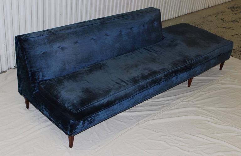 Mid-Century Modern Long Armless Sofa at 1stDibs