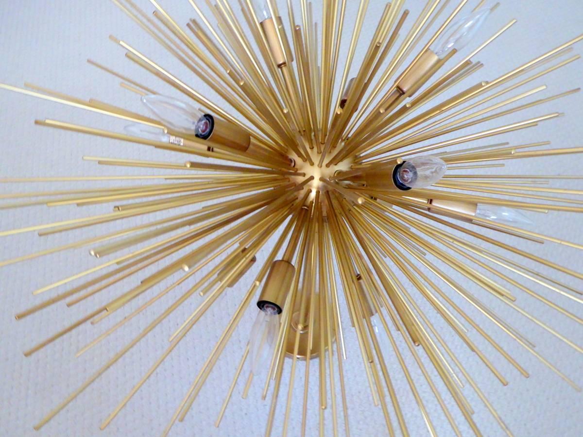 Magnificent Gold Sputnik Chandelier For Sale at 1stdibs