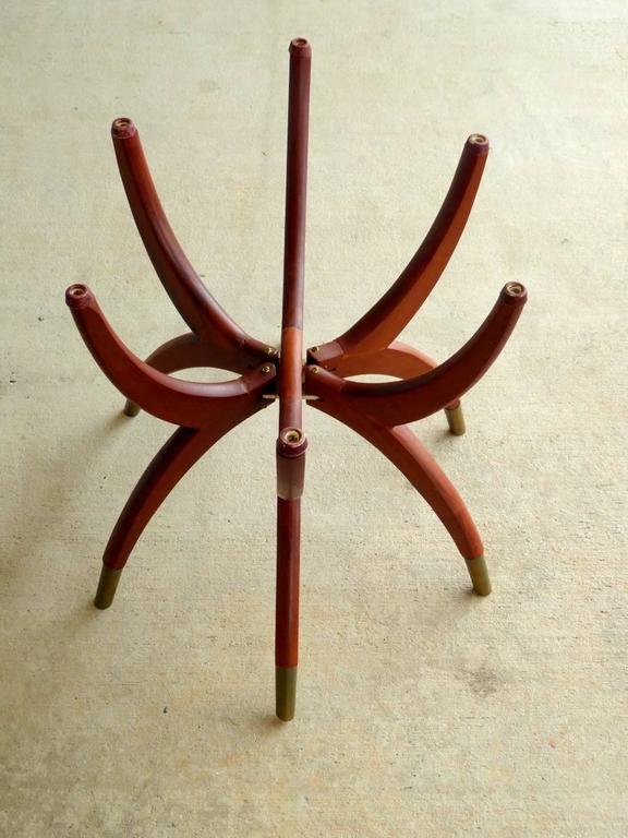 Spider Leg Table with Brass Tray Top For Sale at 1stDibs