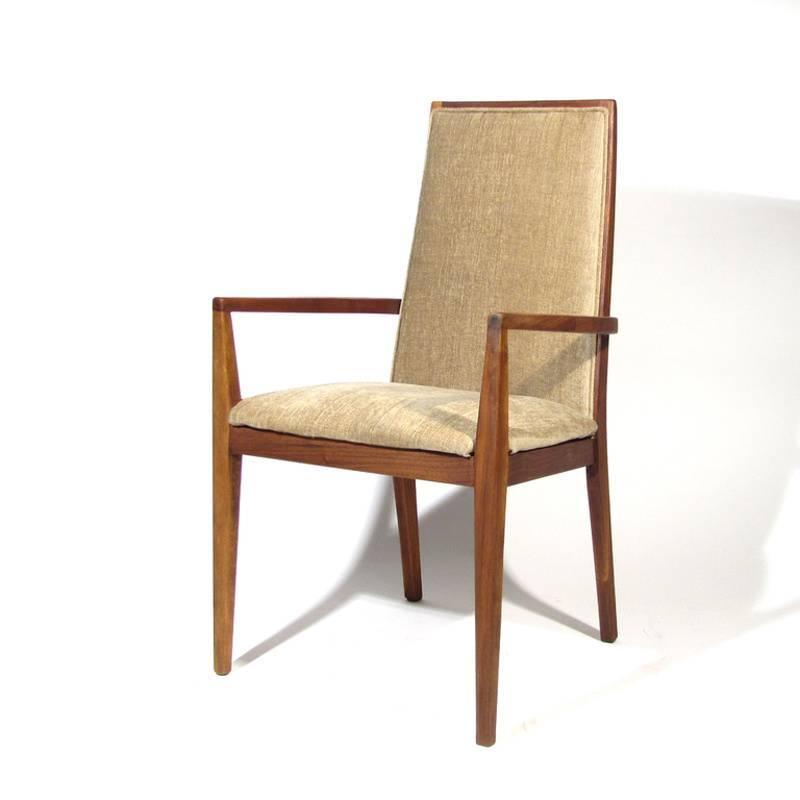 Set of Six Walnut Dining Chairs by Dillingham For Sale at 1stdibs