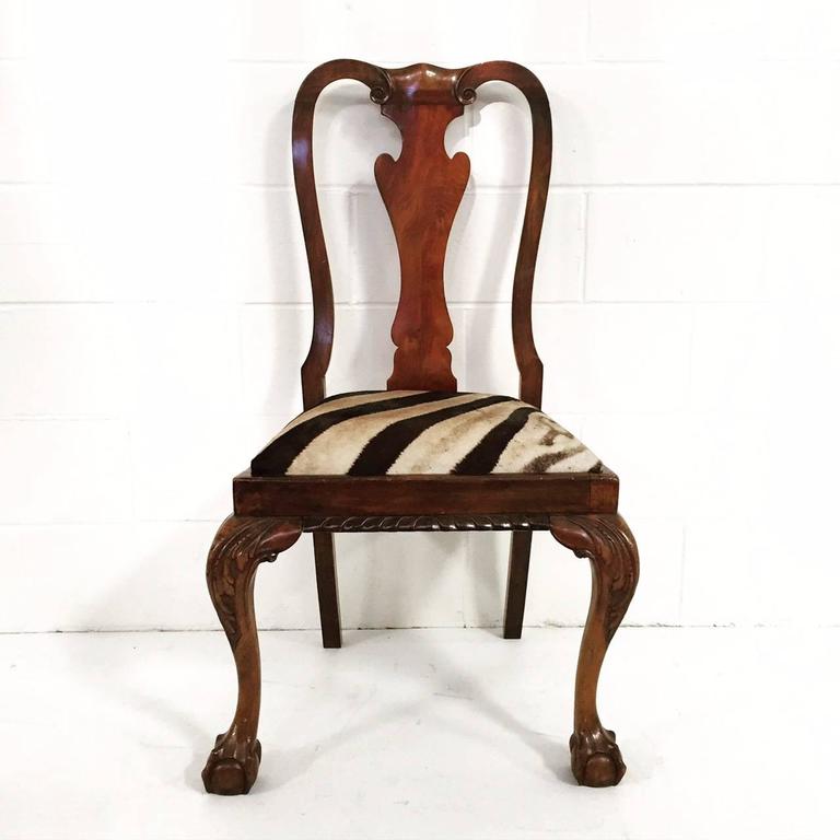 Queen Anne Style Dining Chairs, Set of Four at 1stDibs