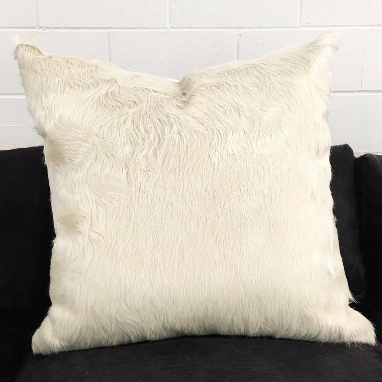 Ivory Brazilian Cowhide Pillow For Sale at 1stDibs | cowhide pillows ...