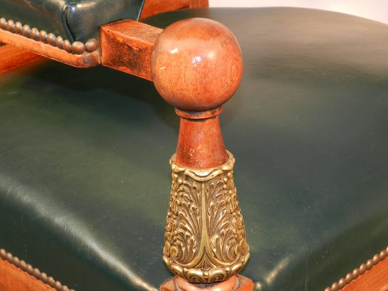 Large Neoclassical Desk Armchair, circa 1950 For Sale at 1stDibs