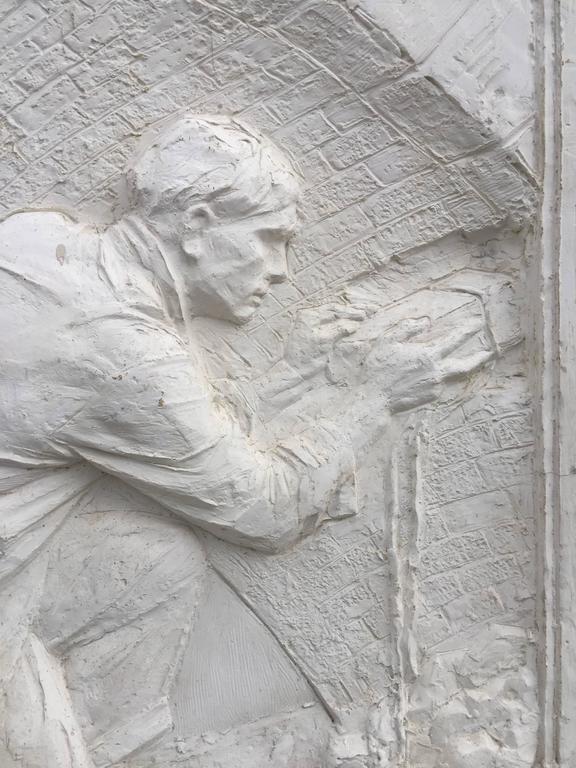 Ancient Plaster Bas-Relief "Mason", circa 1930 For Sale at 1stDibs ...