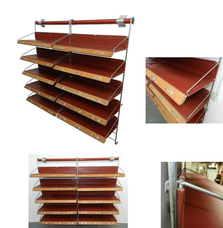 Ancient Display Shelf in Oak, Metal and Card, circa 1980s For Sale at ...