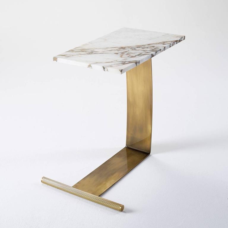 Stylish Marble Side Table For Sale at 1stdibs